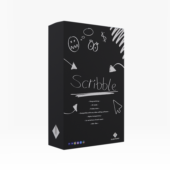 SCRIBBLE- Hand-drawn Animated Asset Pack – Glass Puppet
